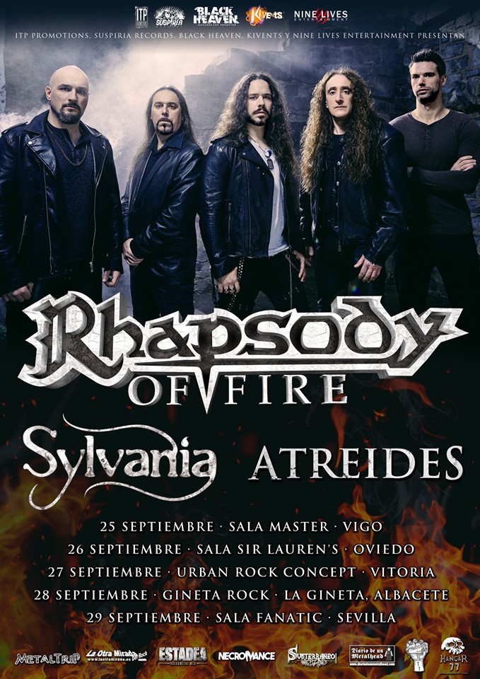 RHAPSODY OF FIRE girará por España en septiembre