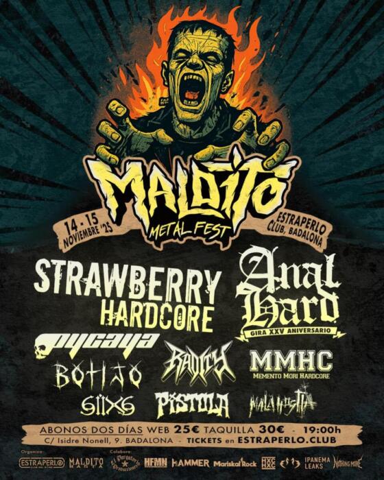 MALDITO METAL FEST 2025 arrasará Badalona con dos noches de pura tralla