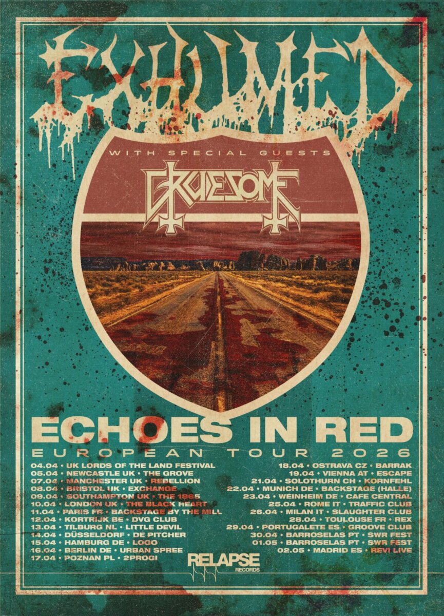 EXHUMED acelera hacia 2026 con "Red Asphalt", videoclip animado y una ...